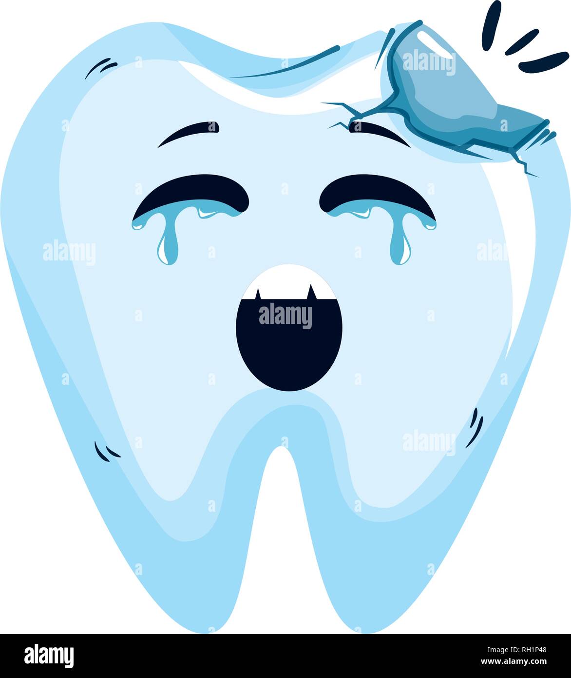 comic tooth broken kawaii character Stock Vector Image & Art - Alamy