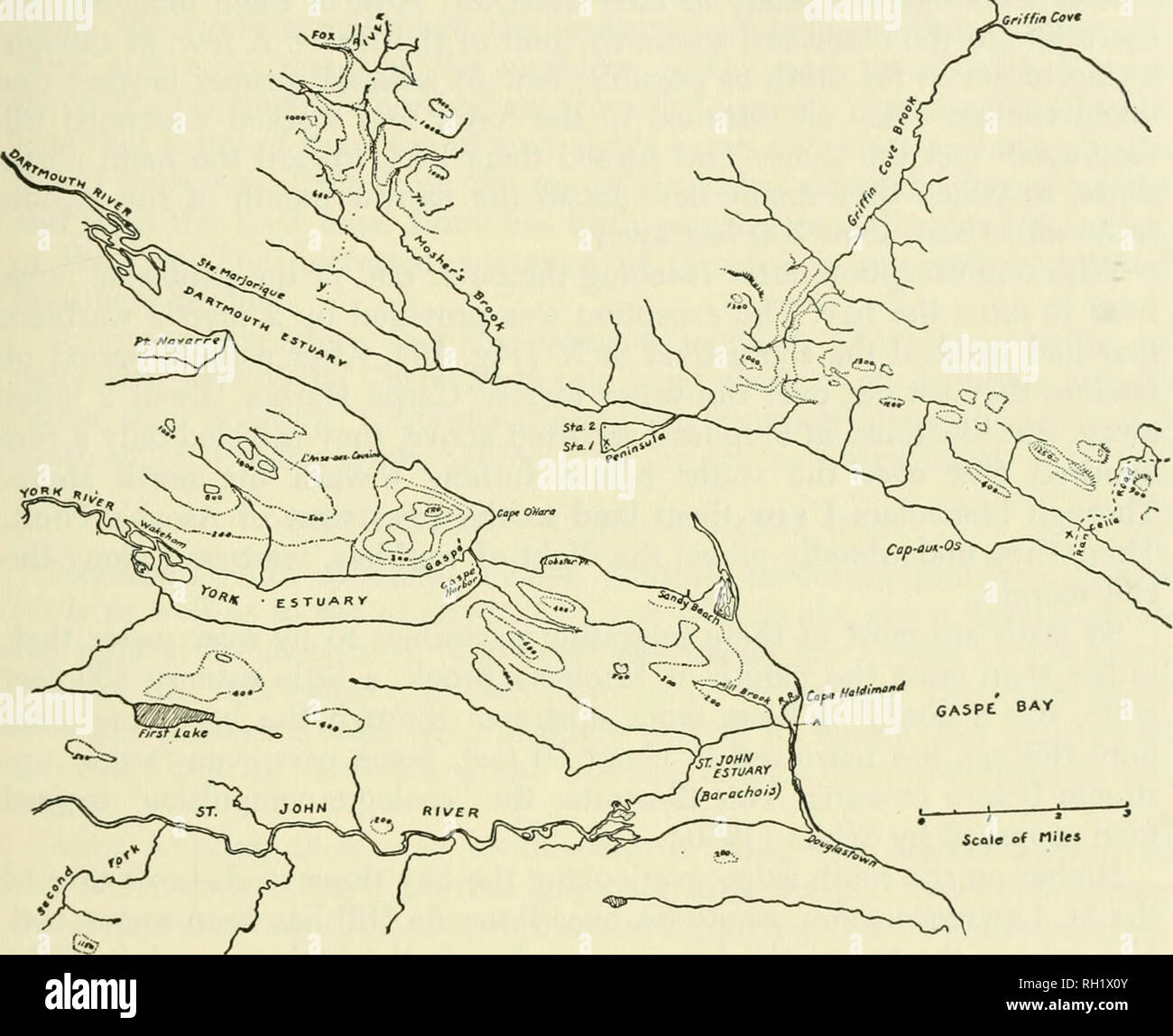 Map of gaspe hi-res stock photography and images - Alamy