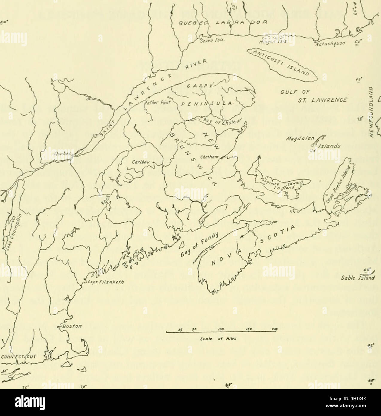 Map of gaspe hi-res stock photography and images - Alamy