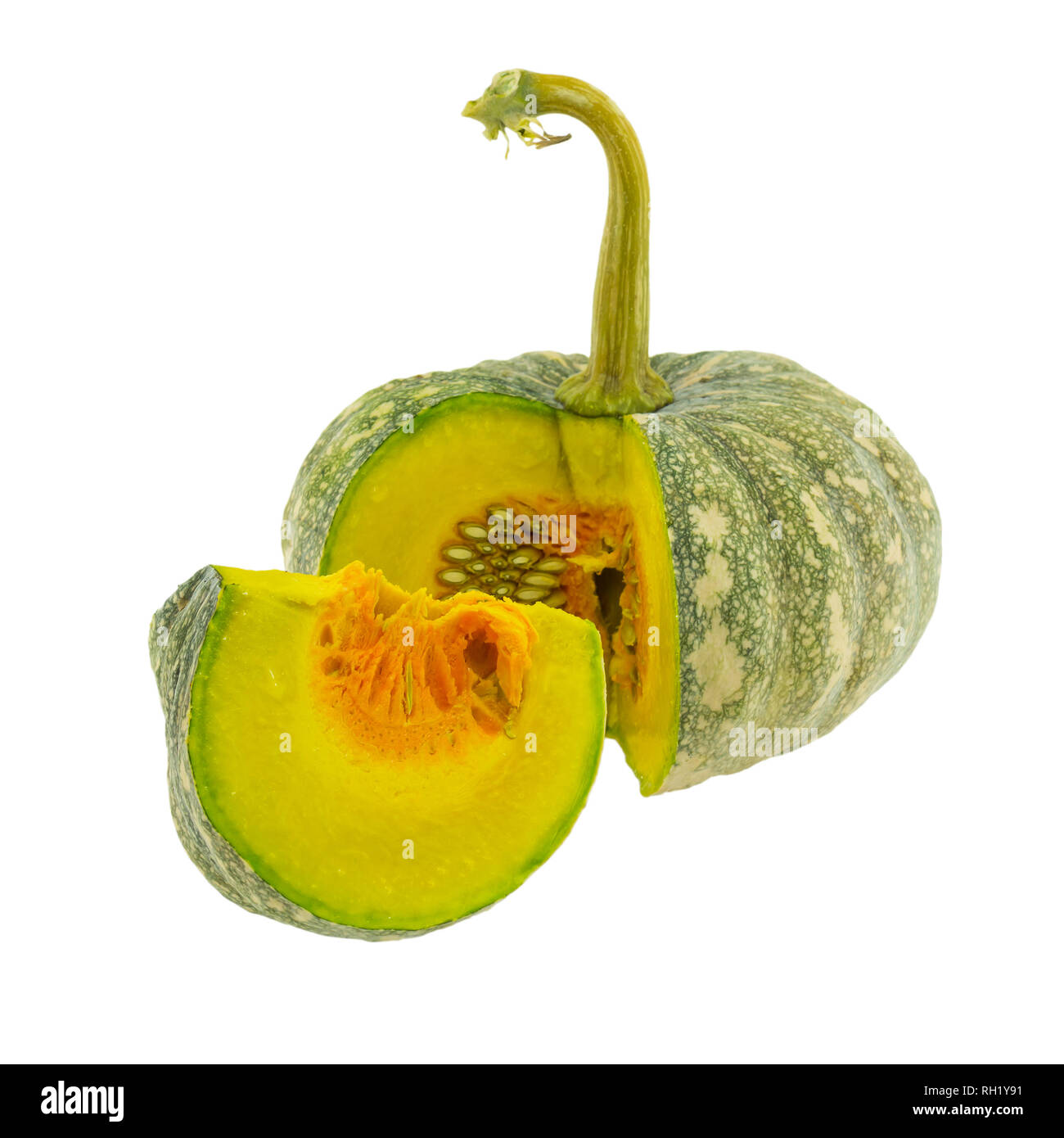 Pumpkin slice isolated on white background Stock Photo - Alamy
