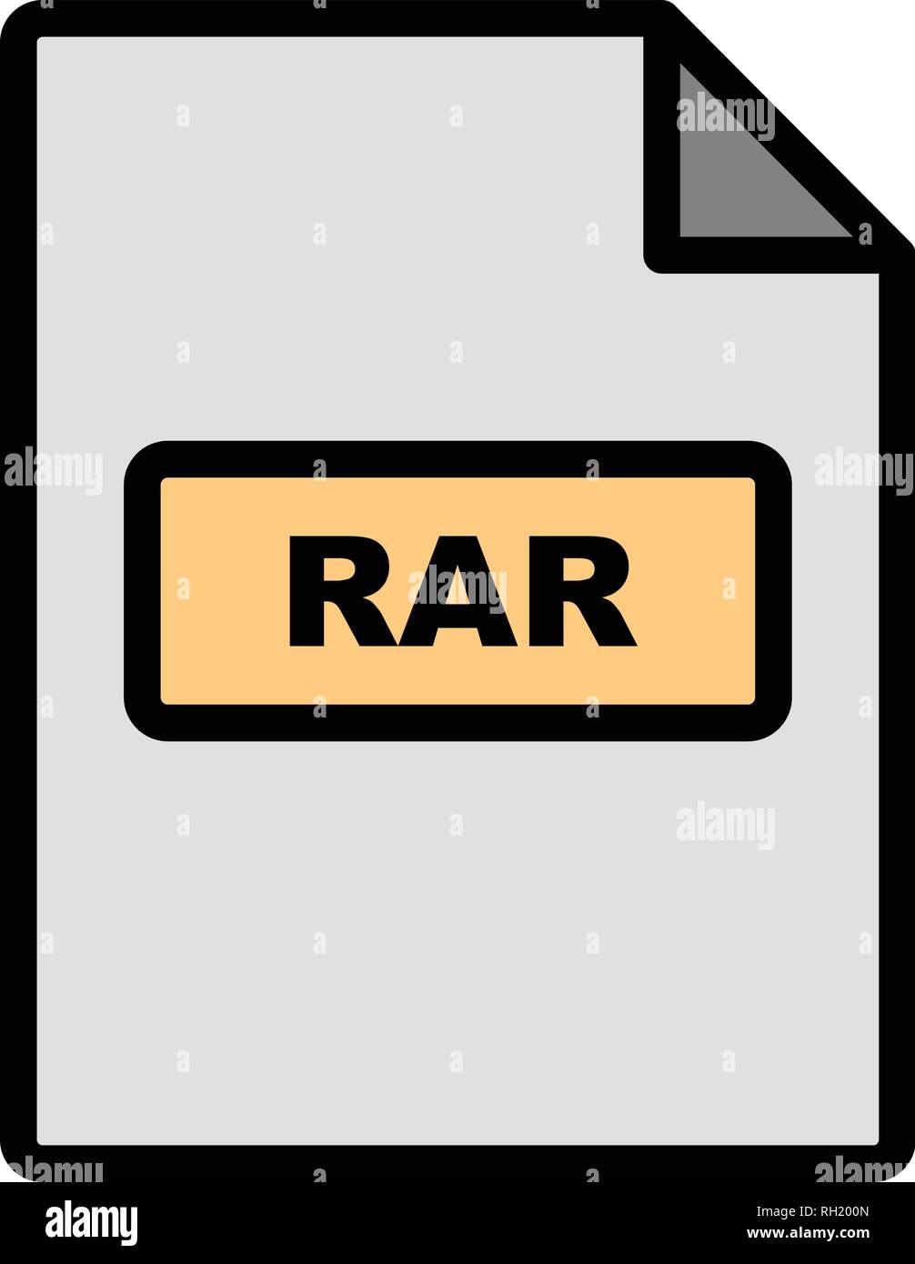 RAR Vector Icon Sign Icon Vector Illustration For Personal And ...