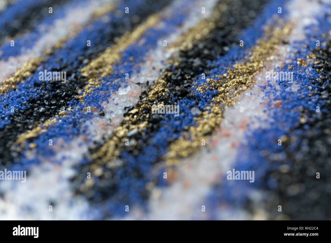 Layered blur sand pattern. Marble style background. Blue and gold ...
