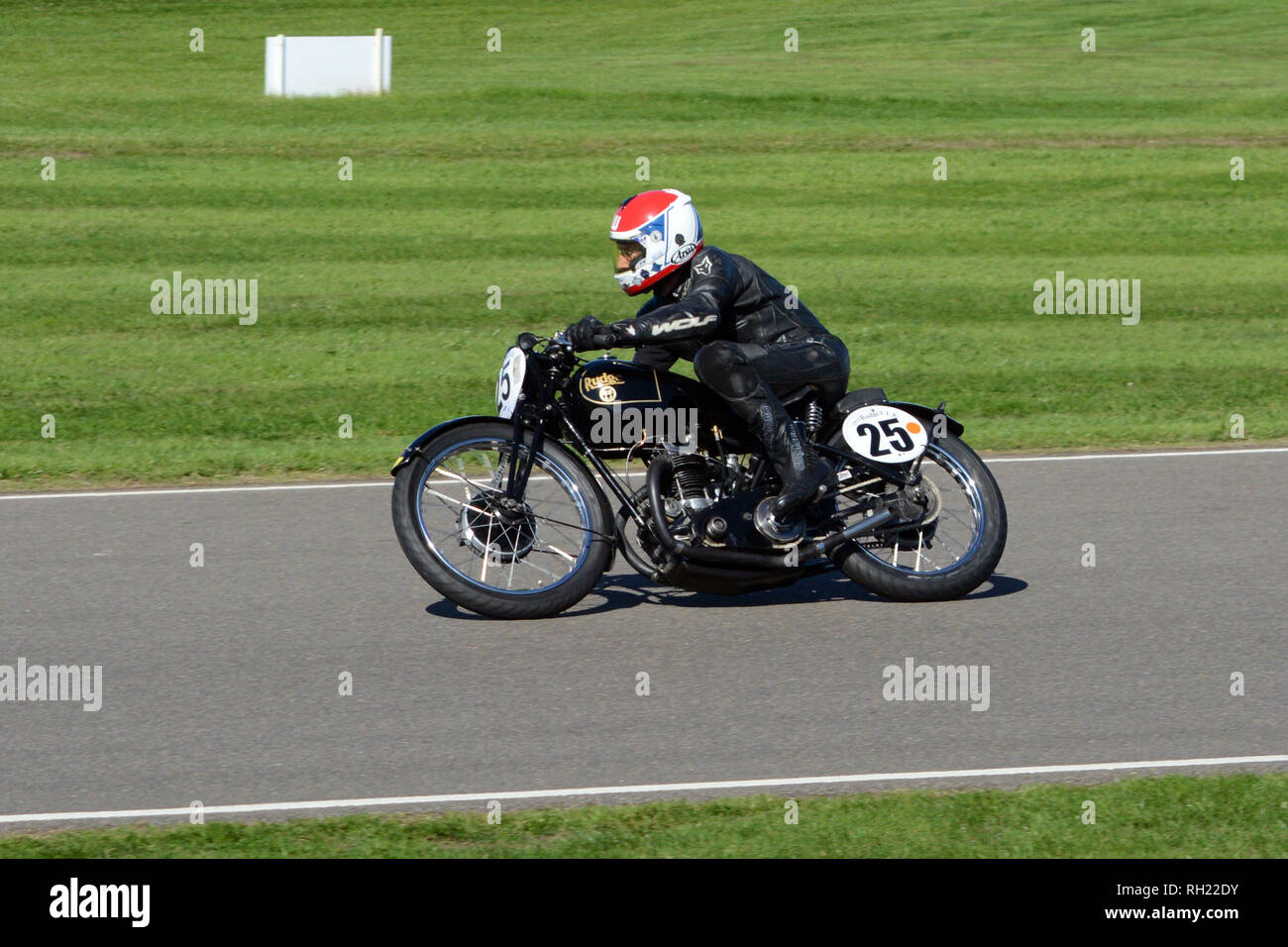 Rudge TTR on track at Goodwood Revival 7th Sept 2018 Stock Photo - Alamy