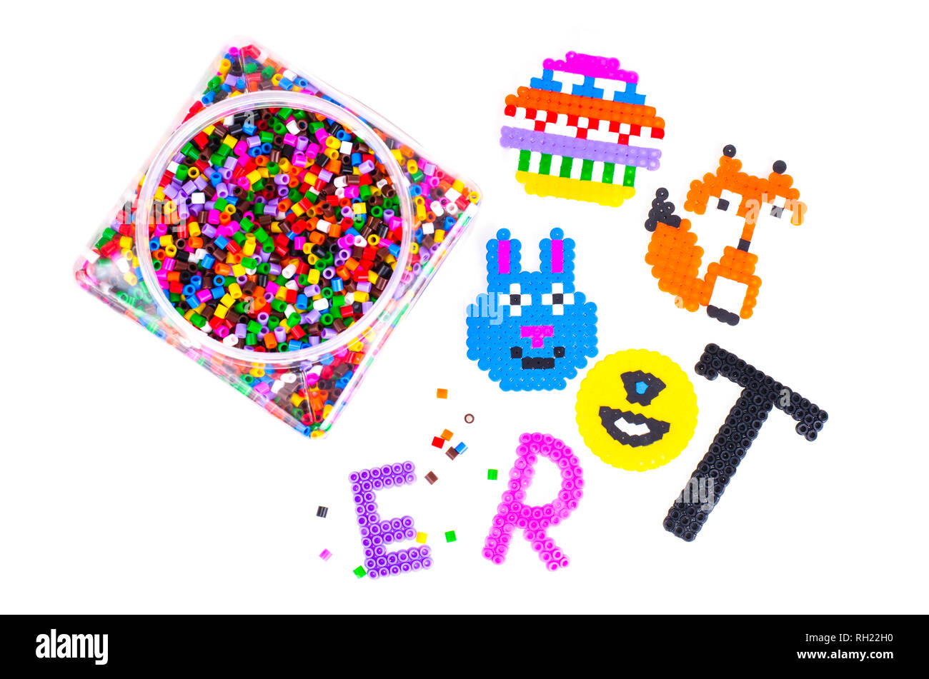 Mix color plastic particles children's mosaic. Studio Photo Stock Photo ...