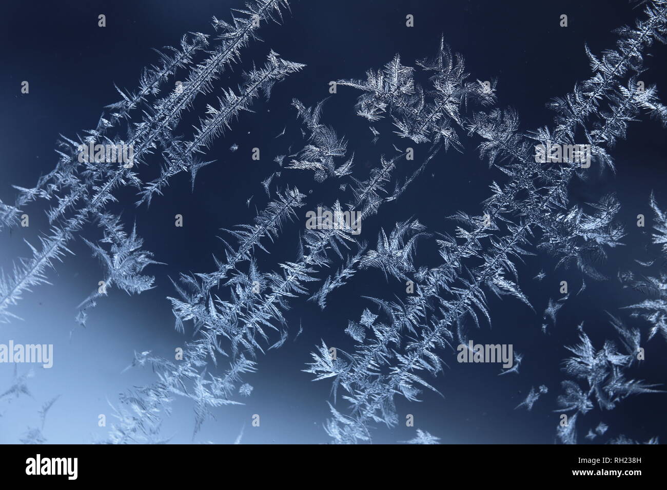 Abstract macro image of window frost with gradient Stock Photo - Alamy