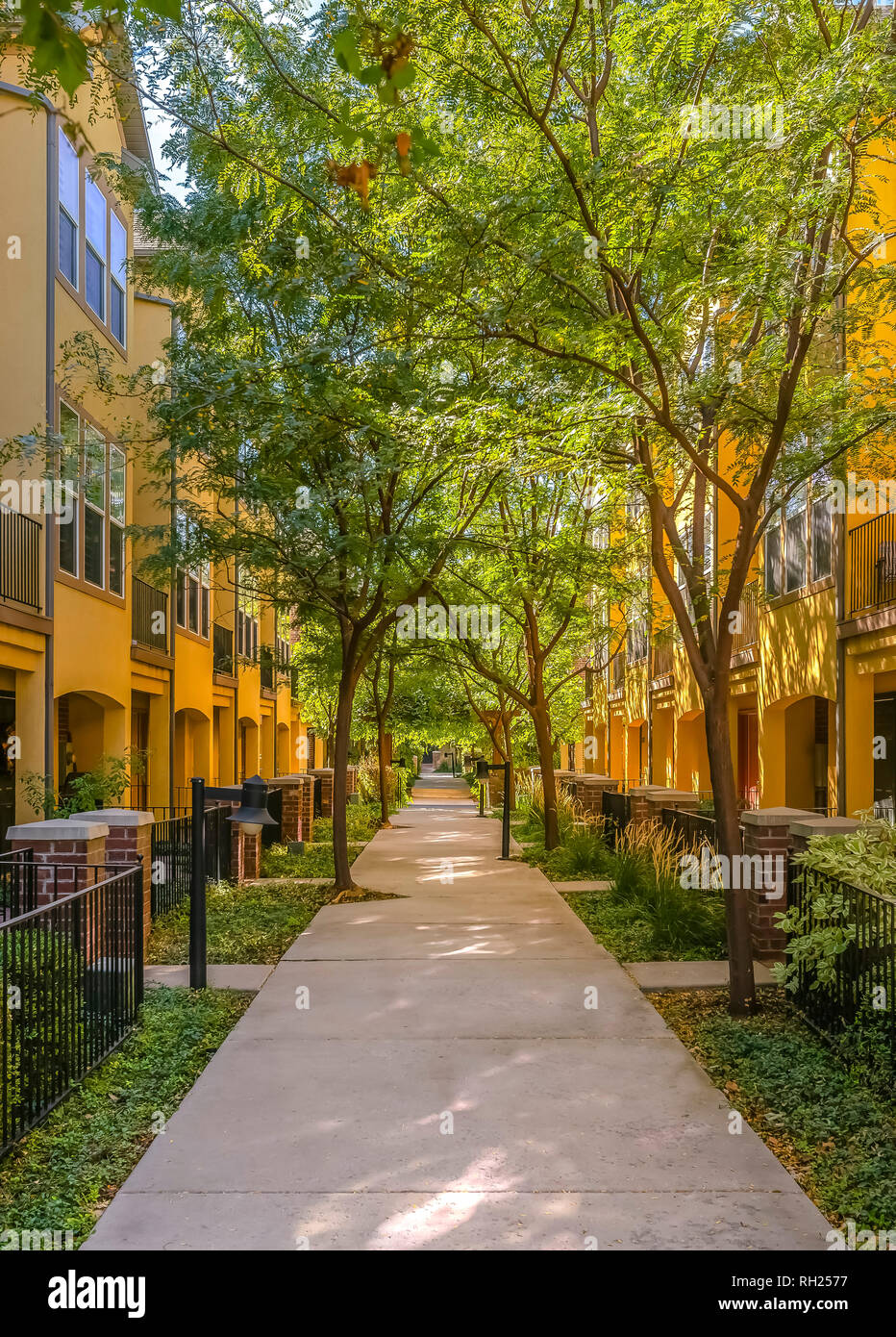 Facade homes pathway grass hi-res stock photography and images - Alamy