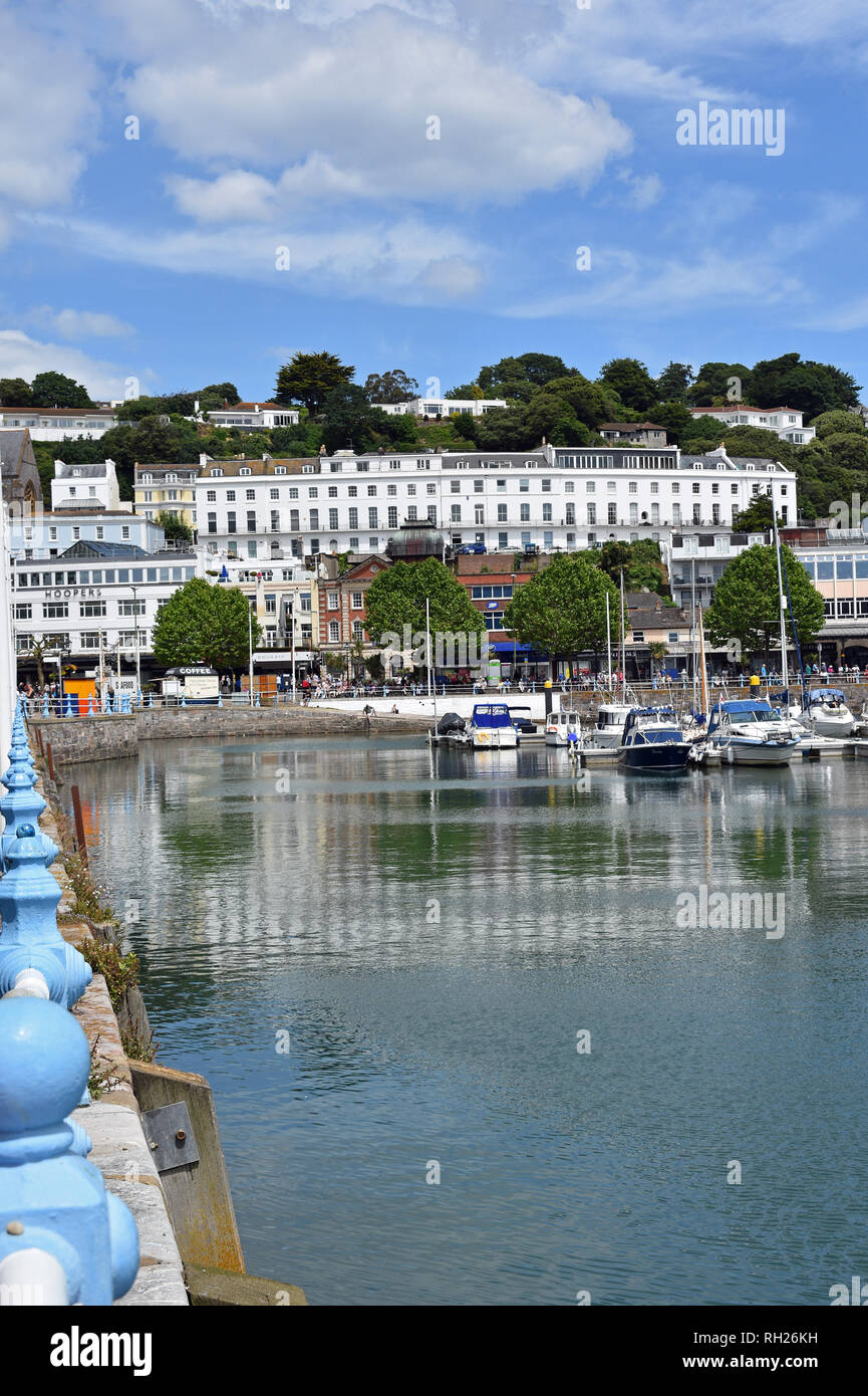 Boats in the harbour at Torquay, Devon, English Riviera, UK Stock Photo ...