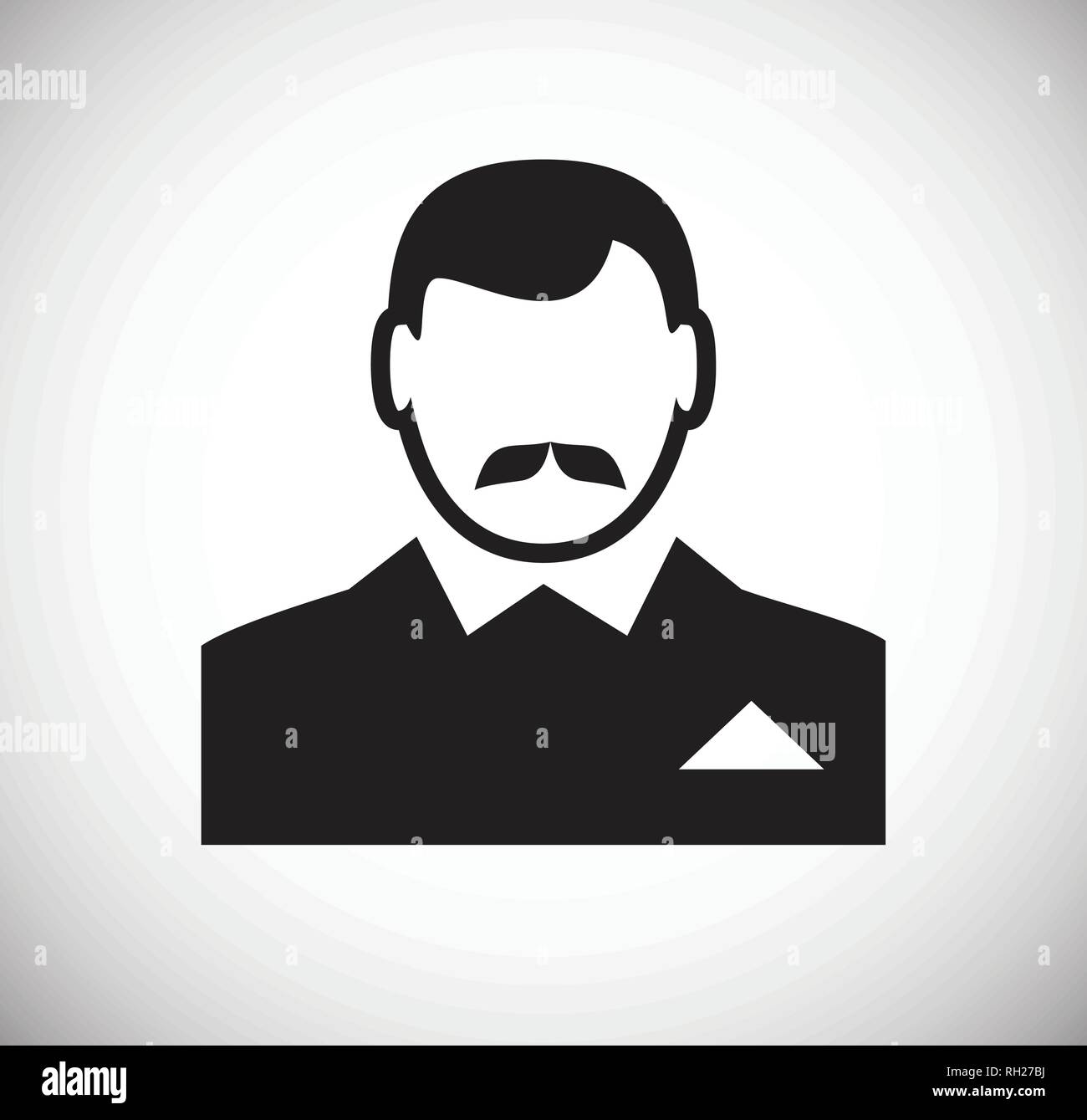 Profile icon on white background for graphic and web design, Modern ...