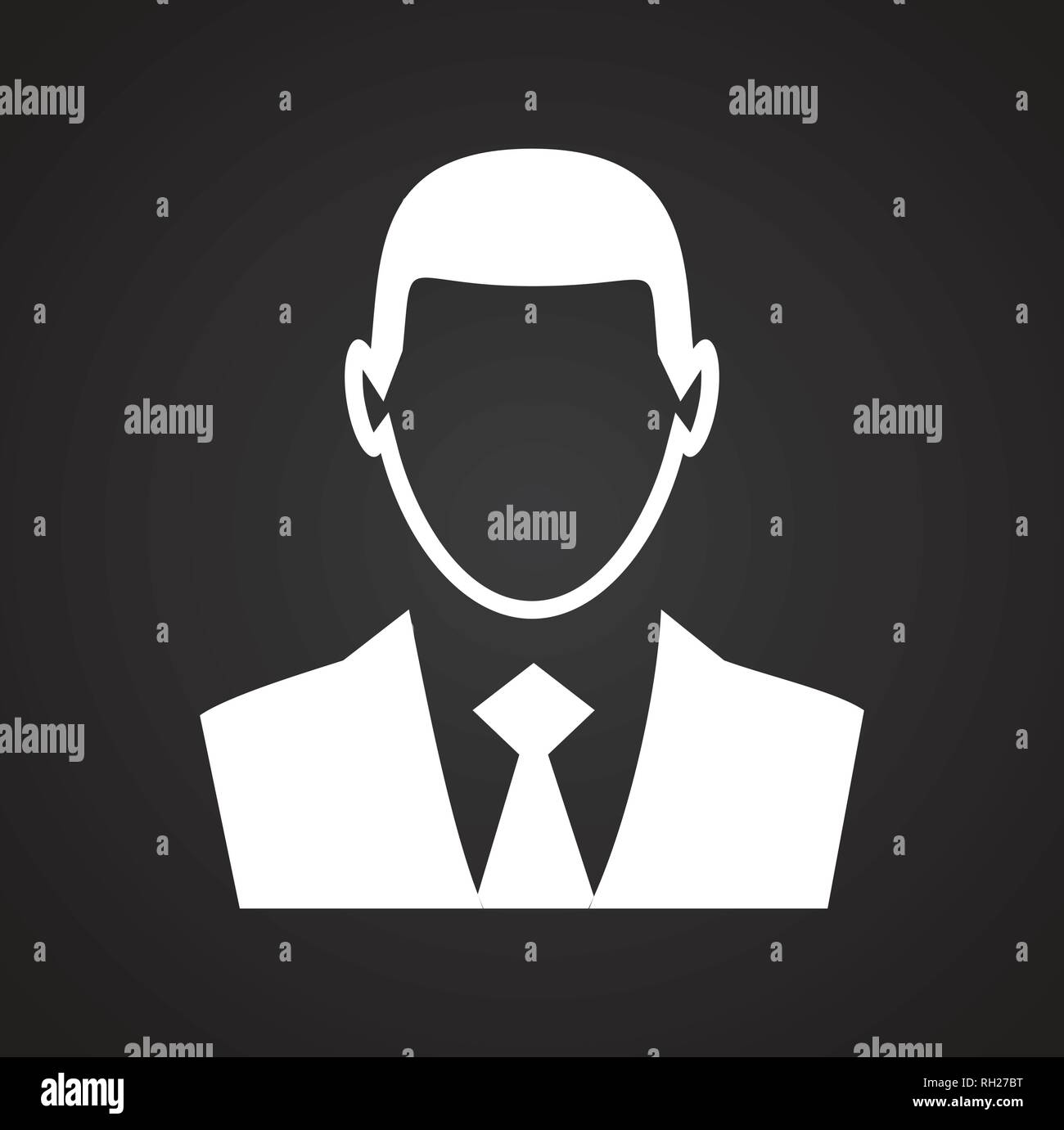 Profile icon on black background for graphic and web design, Modern ...