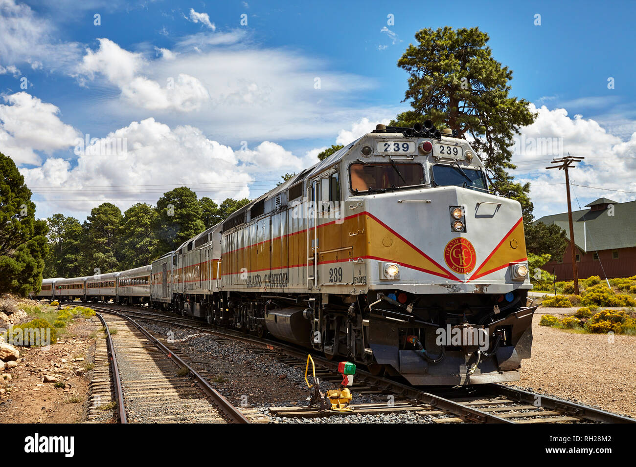 Grand Canyon Railway Train, Grand Canyon, Arizona, USA Stock Photo - Alamy
