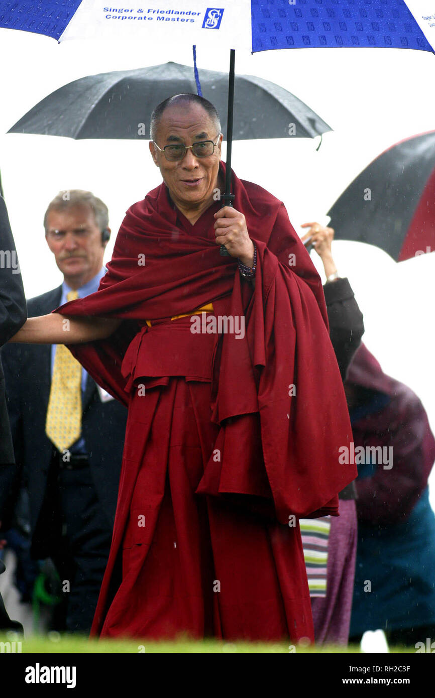 His Holiness the Dalai Lama pictured arriving at a special ceremony at ...
