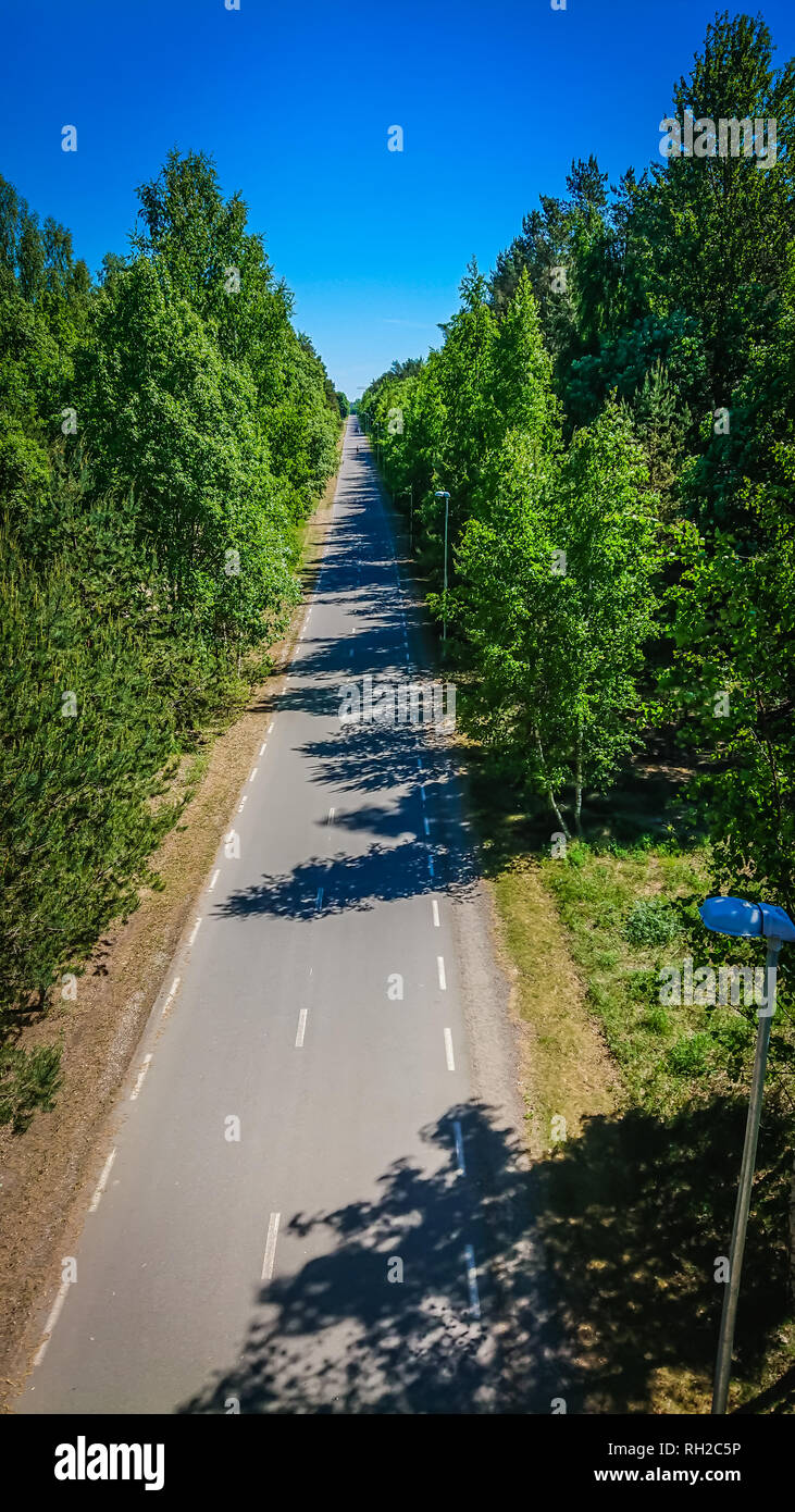 Empty bike path through hi-res stock photography and images - Alamy