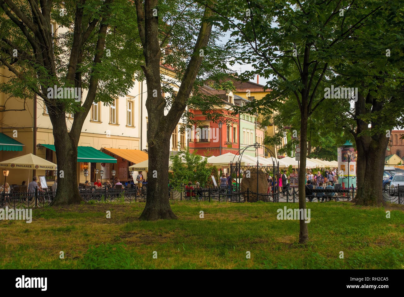 Krakow, Poland - July 9th 2018. Krakow, Poland - July 9th 2018. Busy ...