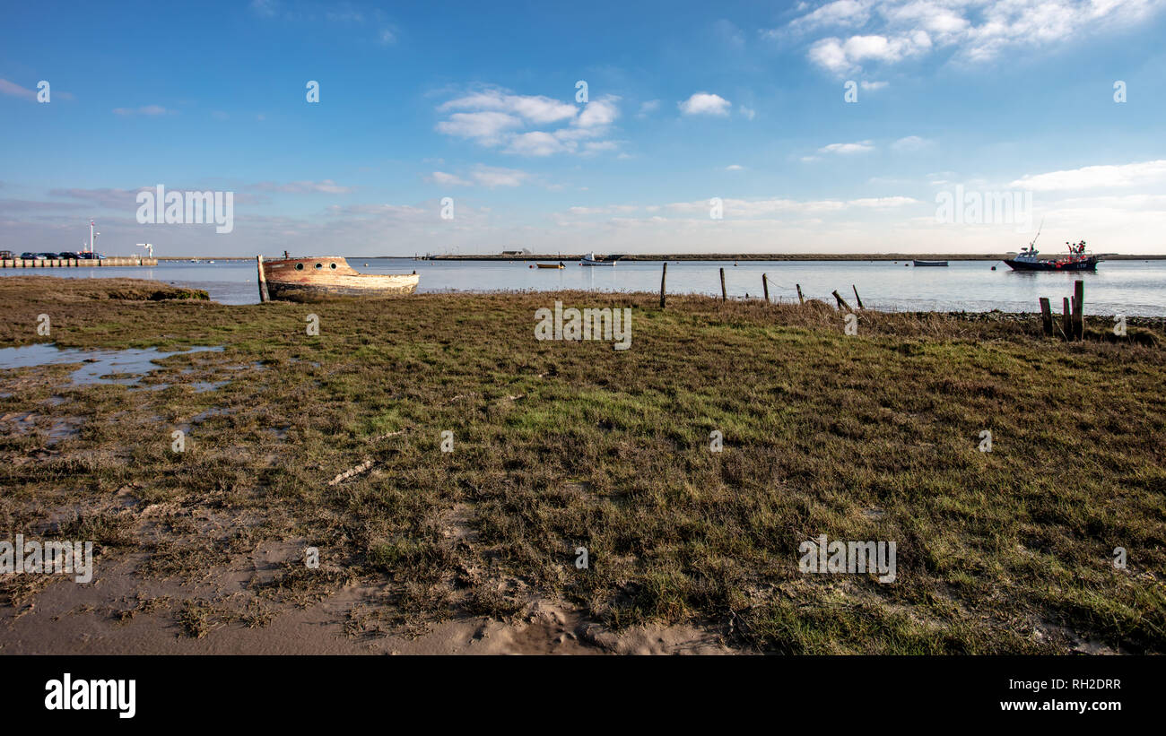 A Wreck at The River Stock Photo - Alamy