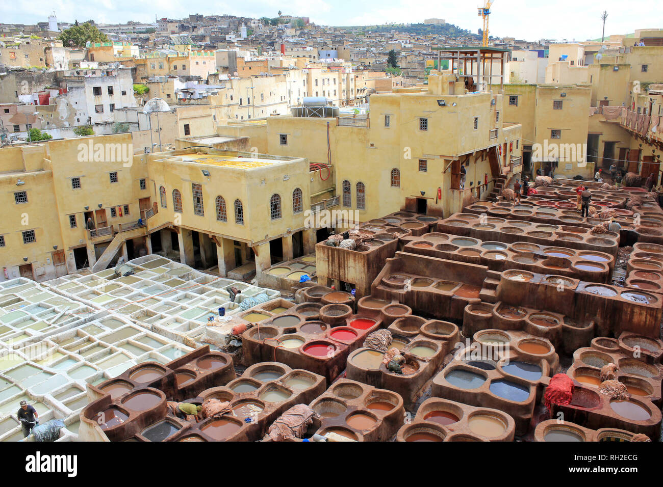 Fez tannery hi-res stock photography and images - Alamy