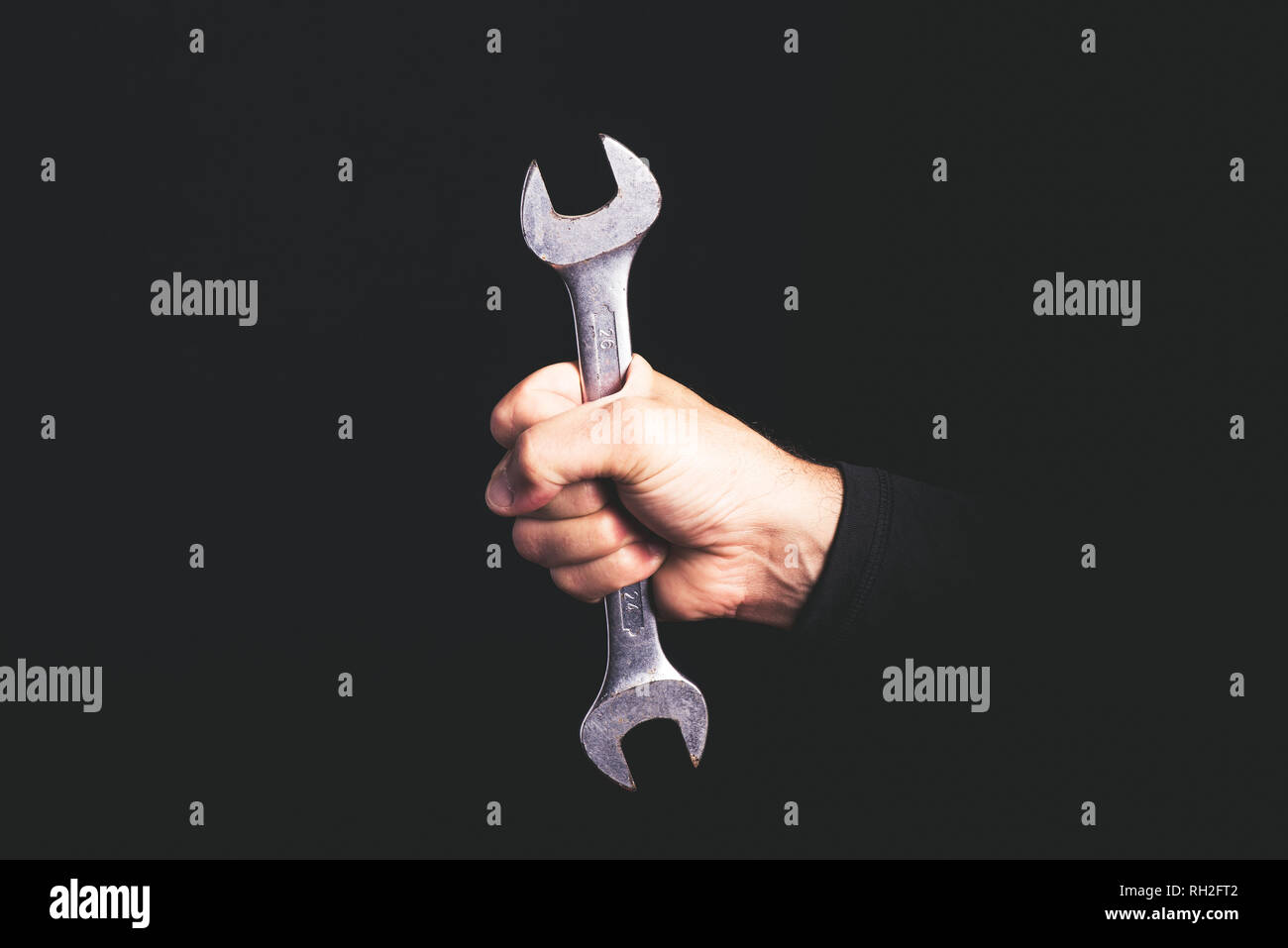 Spanner tools in man hi-res stock photography and images - Alamy