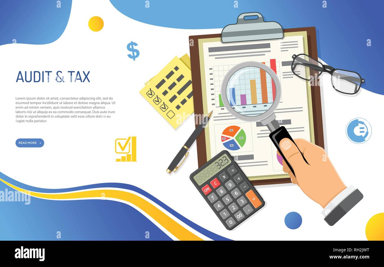 Auditing, Tax process, Accounting Concept Stock Vector Image & Art - Alamy
