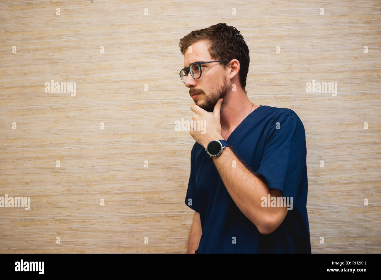 a model playing physician role with some elements Stock Photo - Alamy