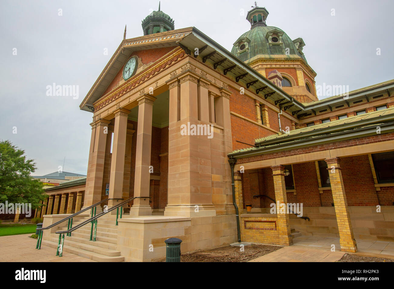 Neoclassical victorian district and local court house in Bathurst city ...