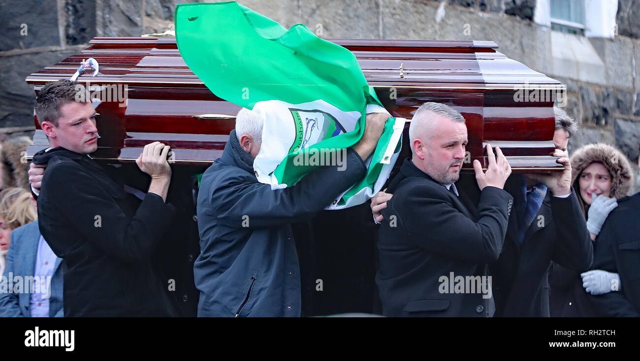 The funeral of Micheal Roarty at the Sacred Heart Church in Dunlewey ...