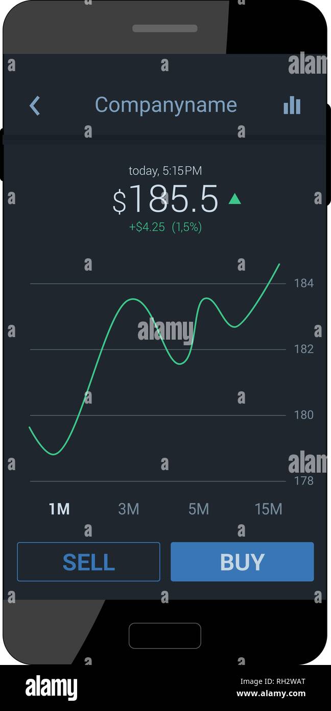 Trading mobile interface Stock Vector Image & Art - Alamy
