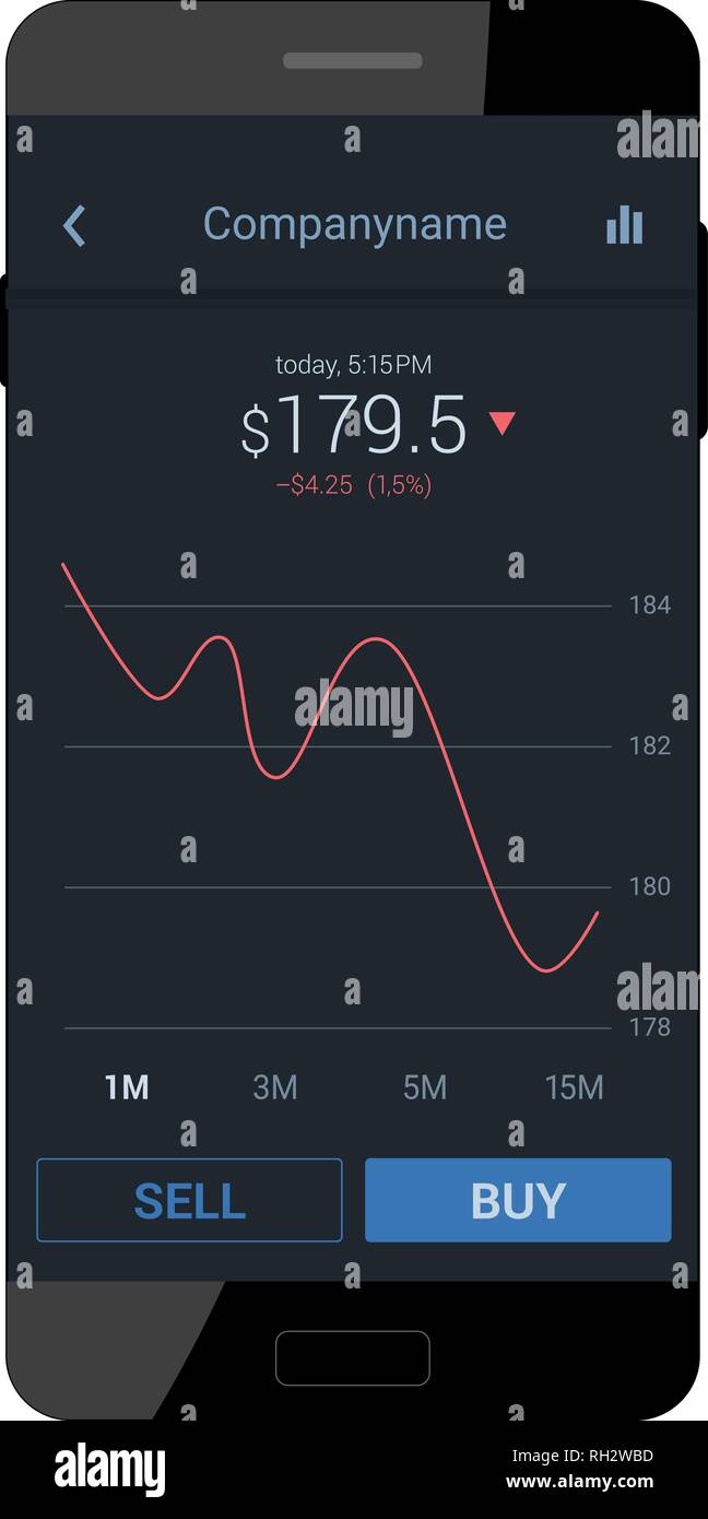 Trading mobile interface Stock Vector Image & Art - Alamy