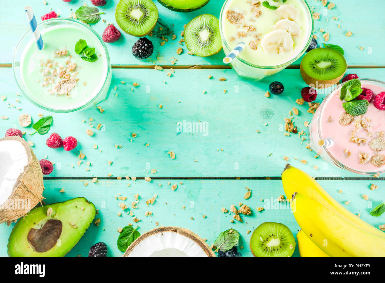 Summer refreshing drinks - protein shakes, milkshakes or smoothies ...