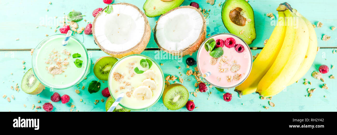 Summer refreshing drinks - protein shakes, milkshakes or smoothies ...