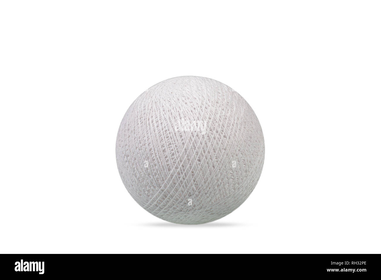 White pastel cotton ball on pure white background Stock Photo - Alamy