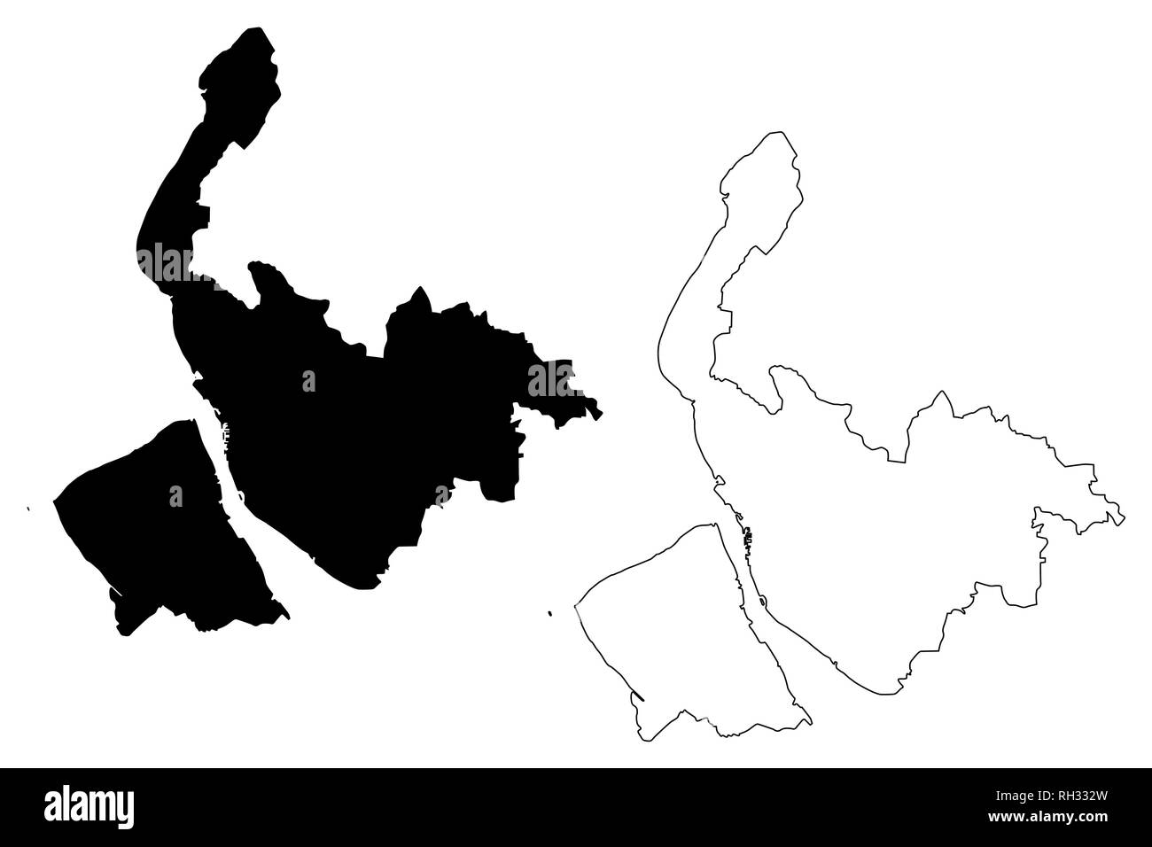 Merseyside (United Kingdom, England, Metropolitan county) map vector ...