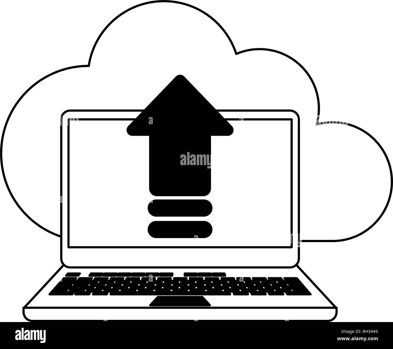 cloud computing technology black and white Stock Vector Image & Art - Alamy