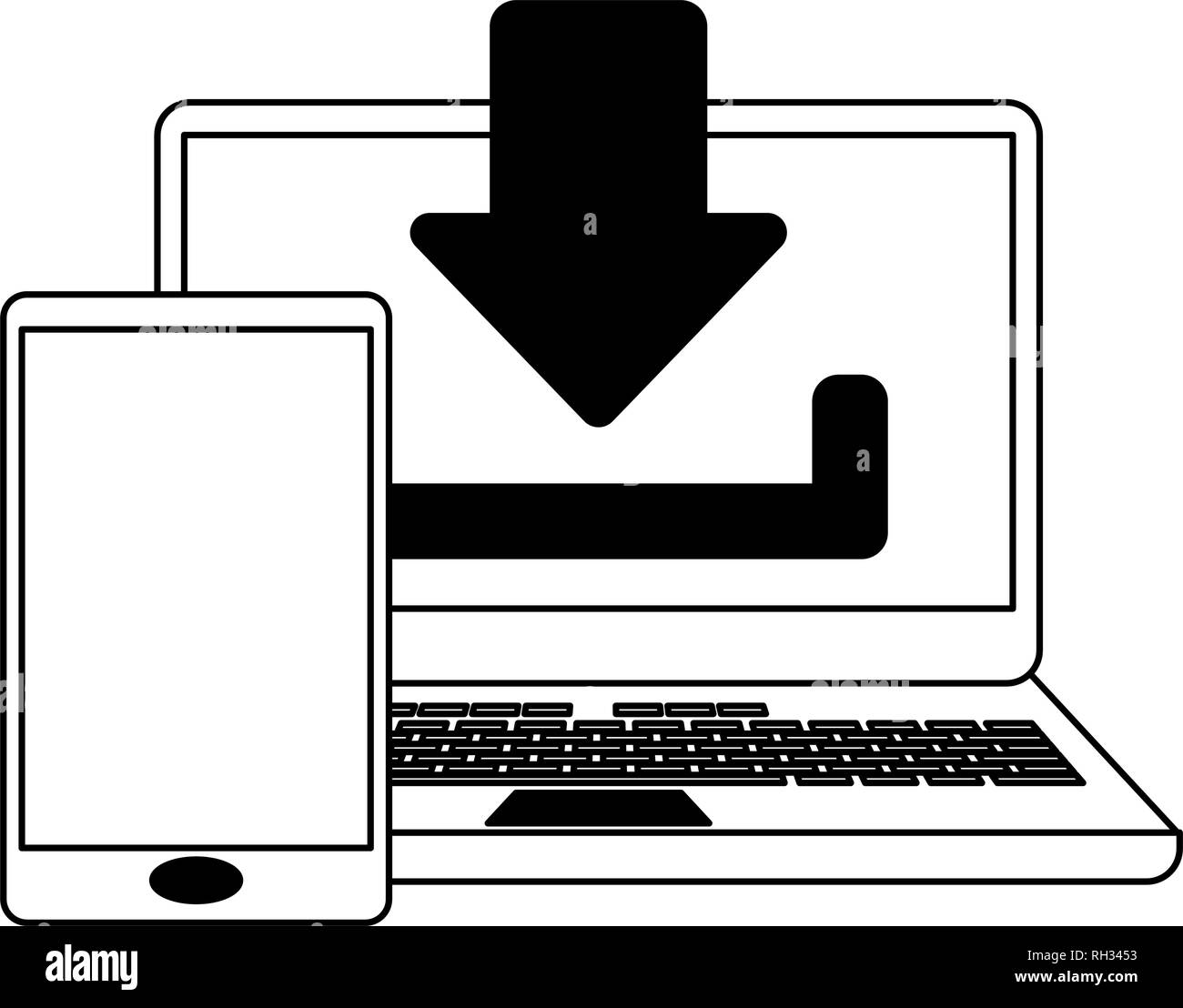 cloud computing technology black and white Stock Vector Image & Art - Alamy