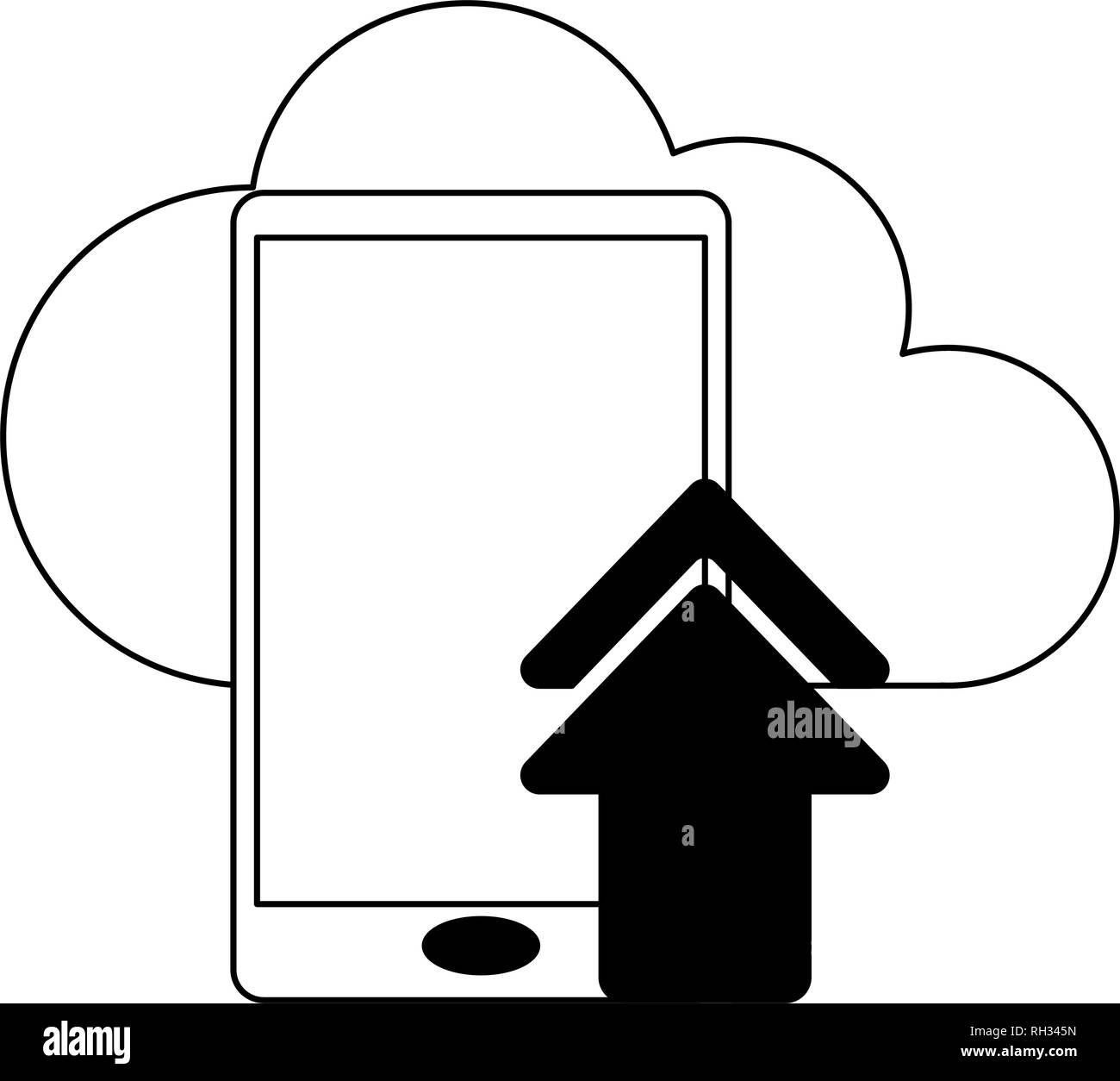cloud computing technology black and white Stock Vector Image & Art - Alamy