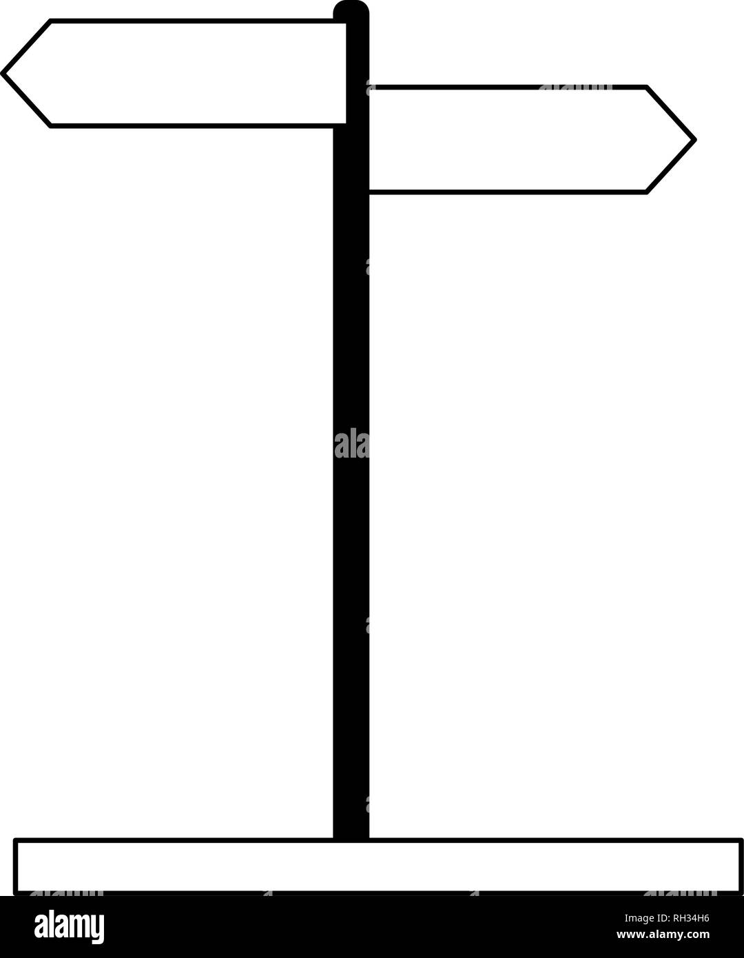 street sign post symbol black and white Stock Vector Image & Art - Alamy