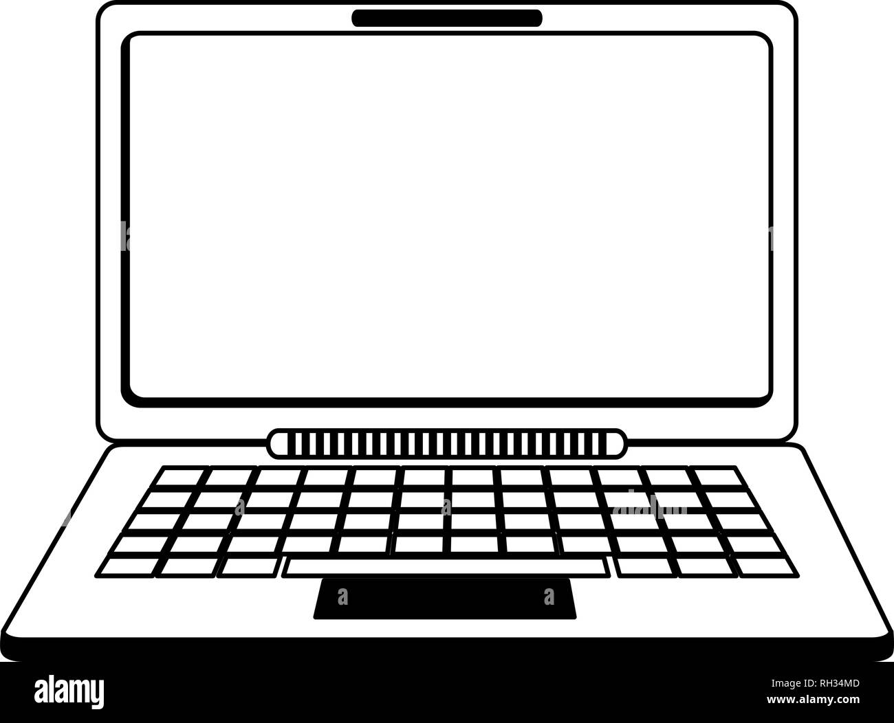 laptop computer symbol black and white Stock Vector Image & Art - Alamy