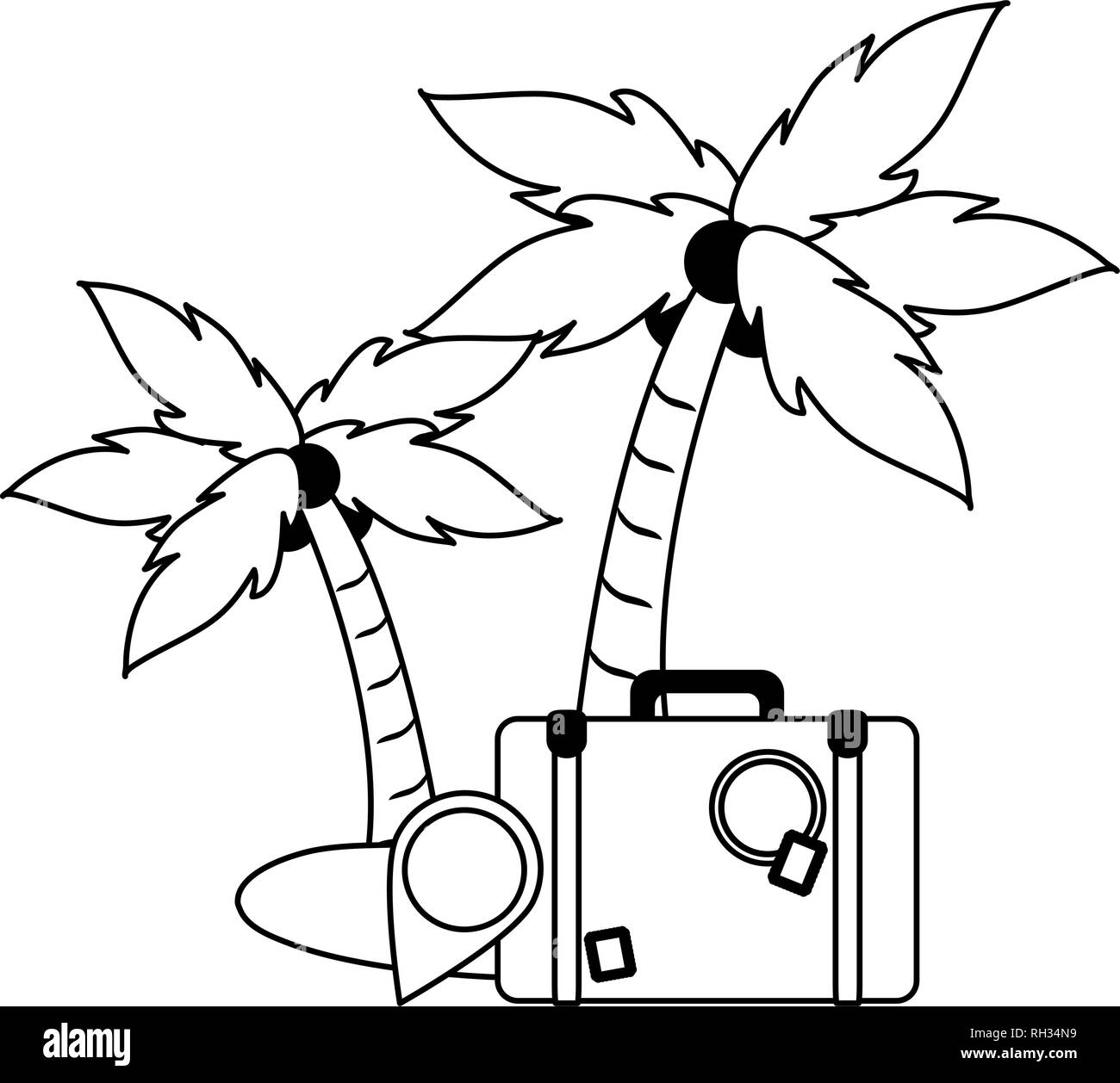 Tourism and travel black and white Stock Vector Image & Art - Alamy