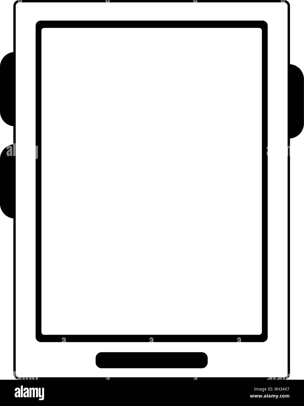 smartphone mobile technology black and white Stock Vector Image & Art ...