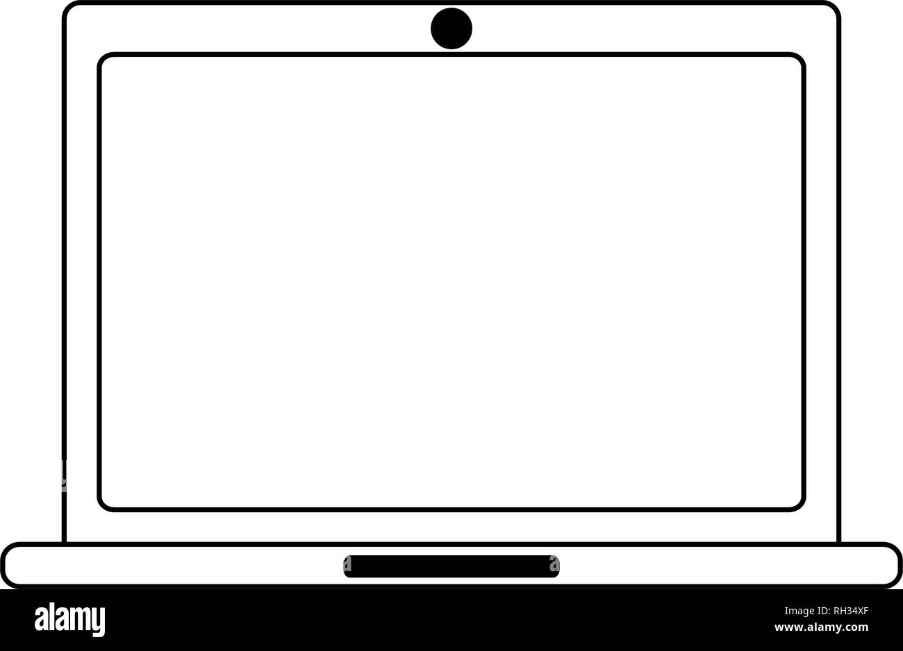 laptop computer technology black and white Stock Vector Image & Art - Alamy