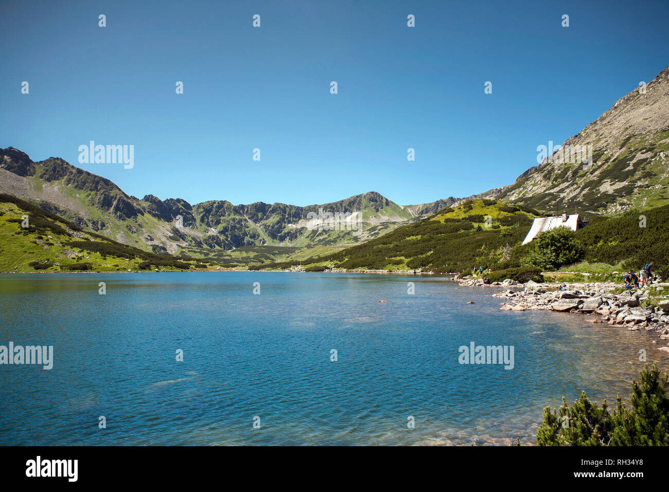 Valley of five Ponds. Mountains mountain lake tatry and mountain ...