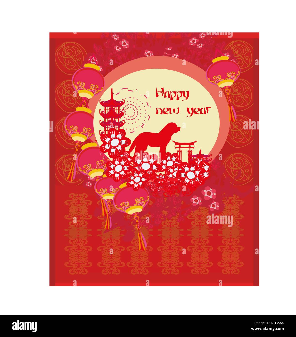 Chinese zodiac the year of Dog Stock Vector Image & Art - Alamy