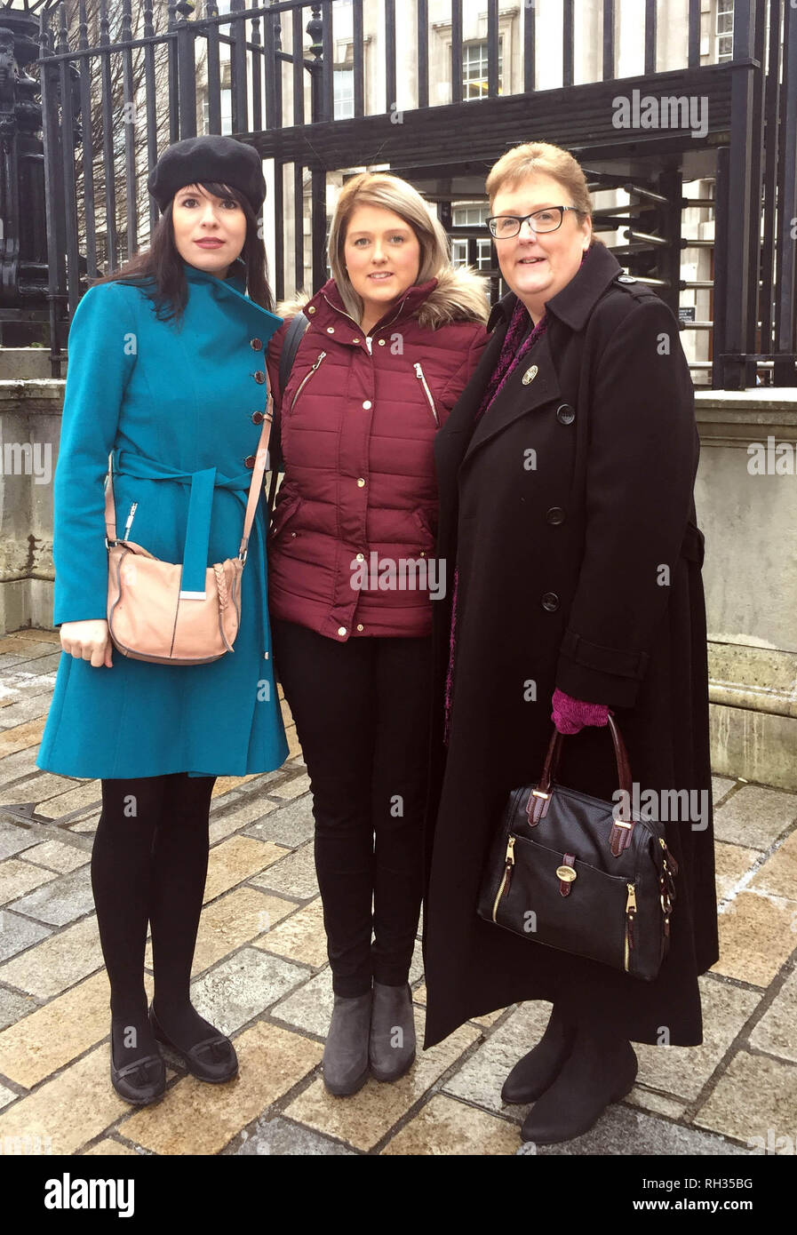 (left to right) Amnesty International's Grainne Teggart, Sarah Ewart ...
