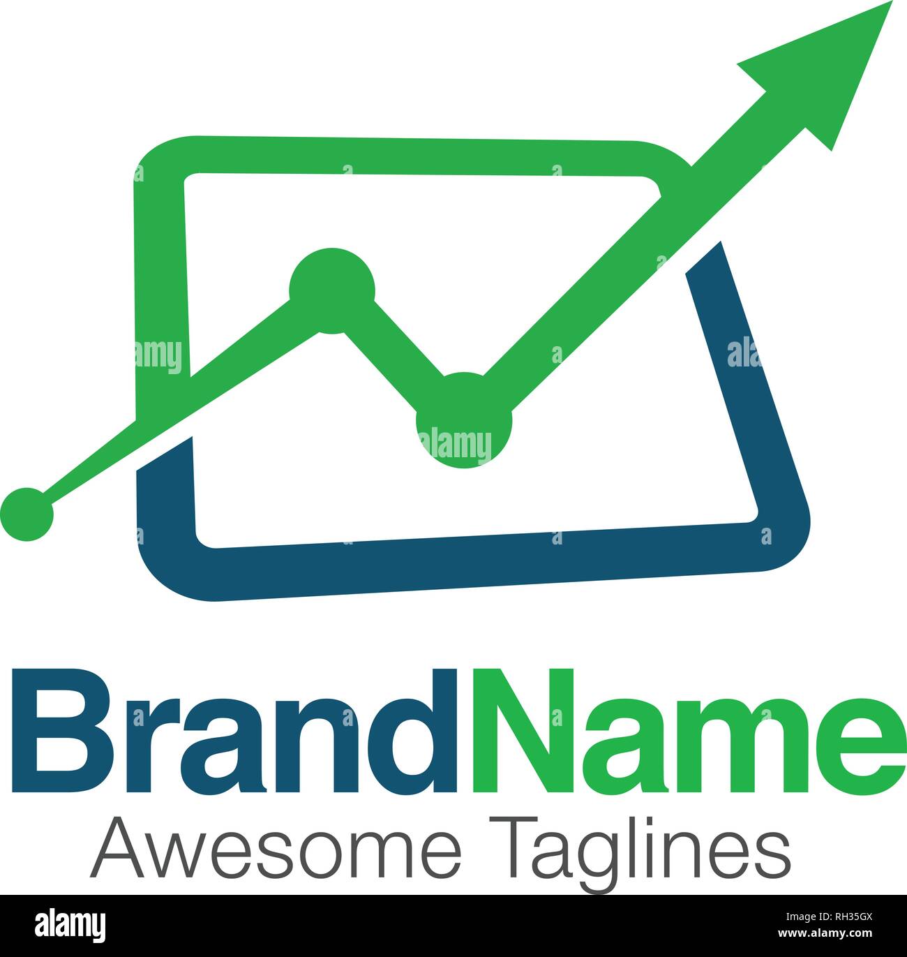 creative financial market logo. marketing exchange with arrow up ...