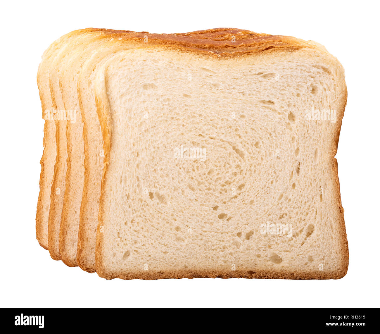Slice of white bread isolated on white. Clipping path Stock Photo - Alamy