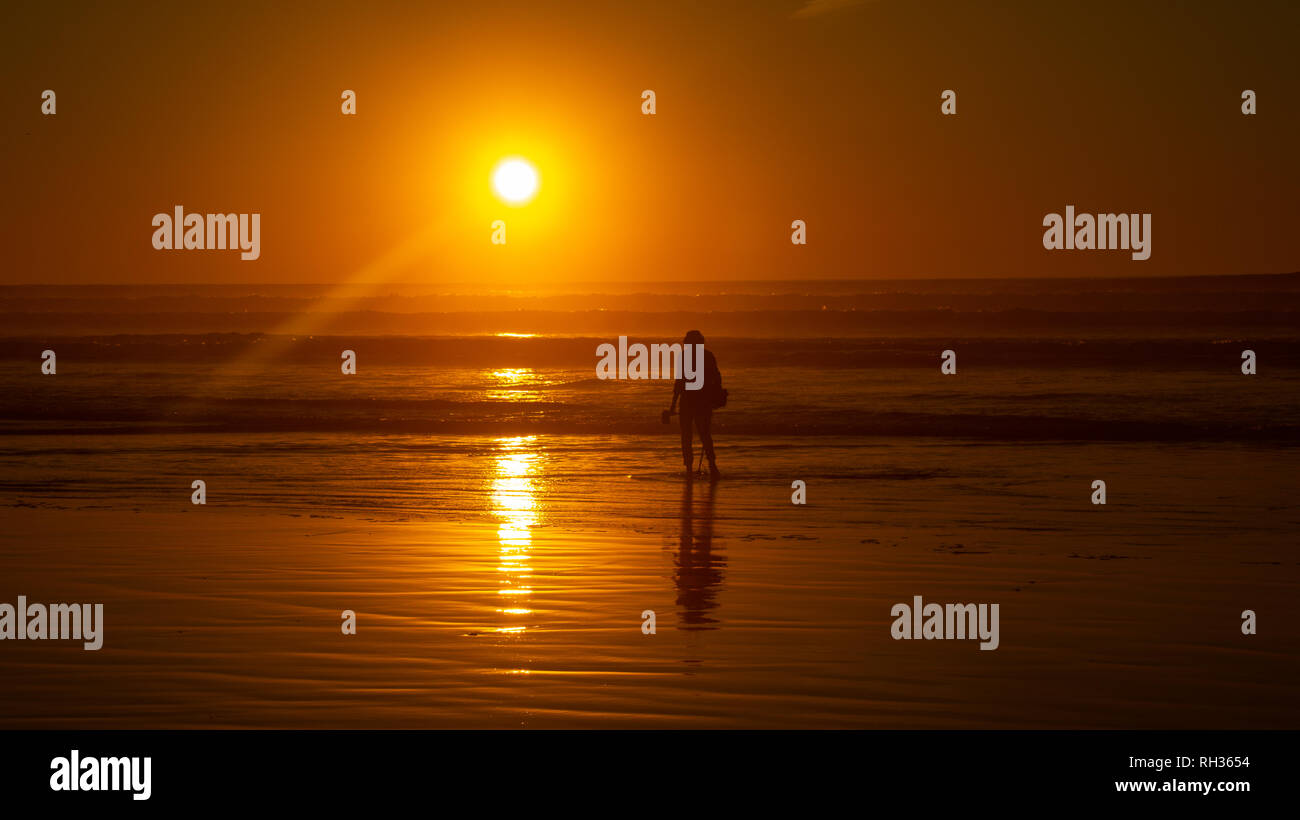 Morocco Agadir December 10th 2018 - Main Agadir Beach sunset and ...