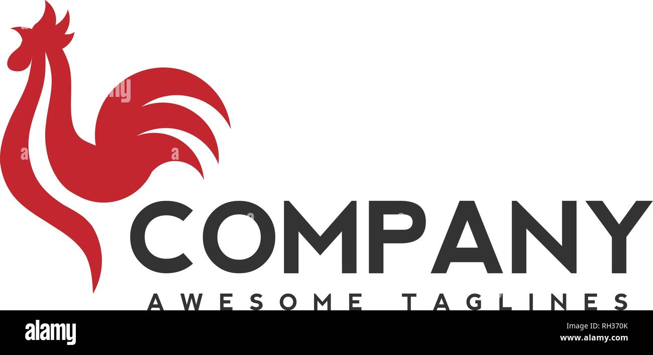 creative rooster vector logo concept style. Bird cock abstract ...