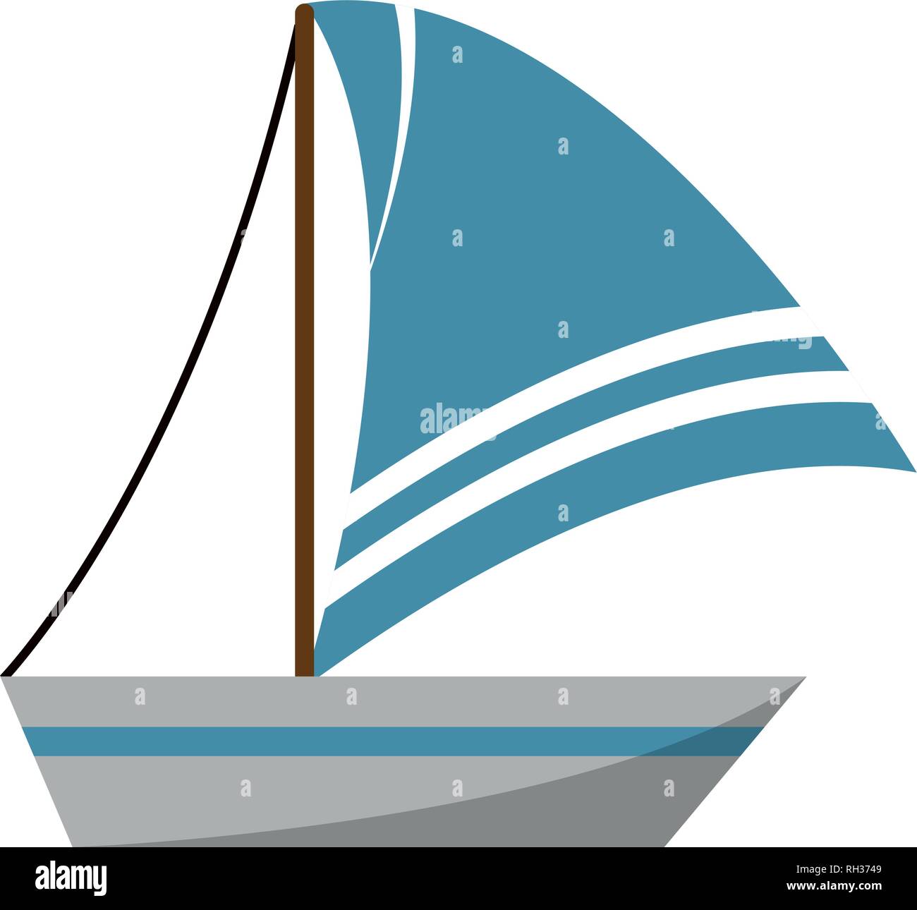 Sailboat boat symbol isolated Stock Vector Image & Art - Alamy