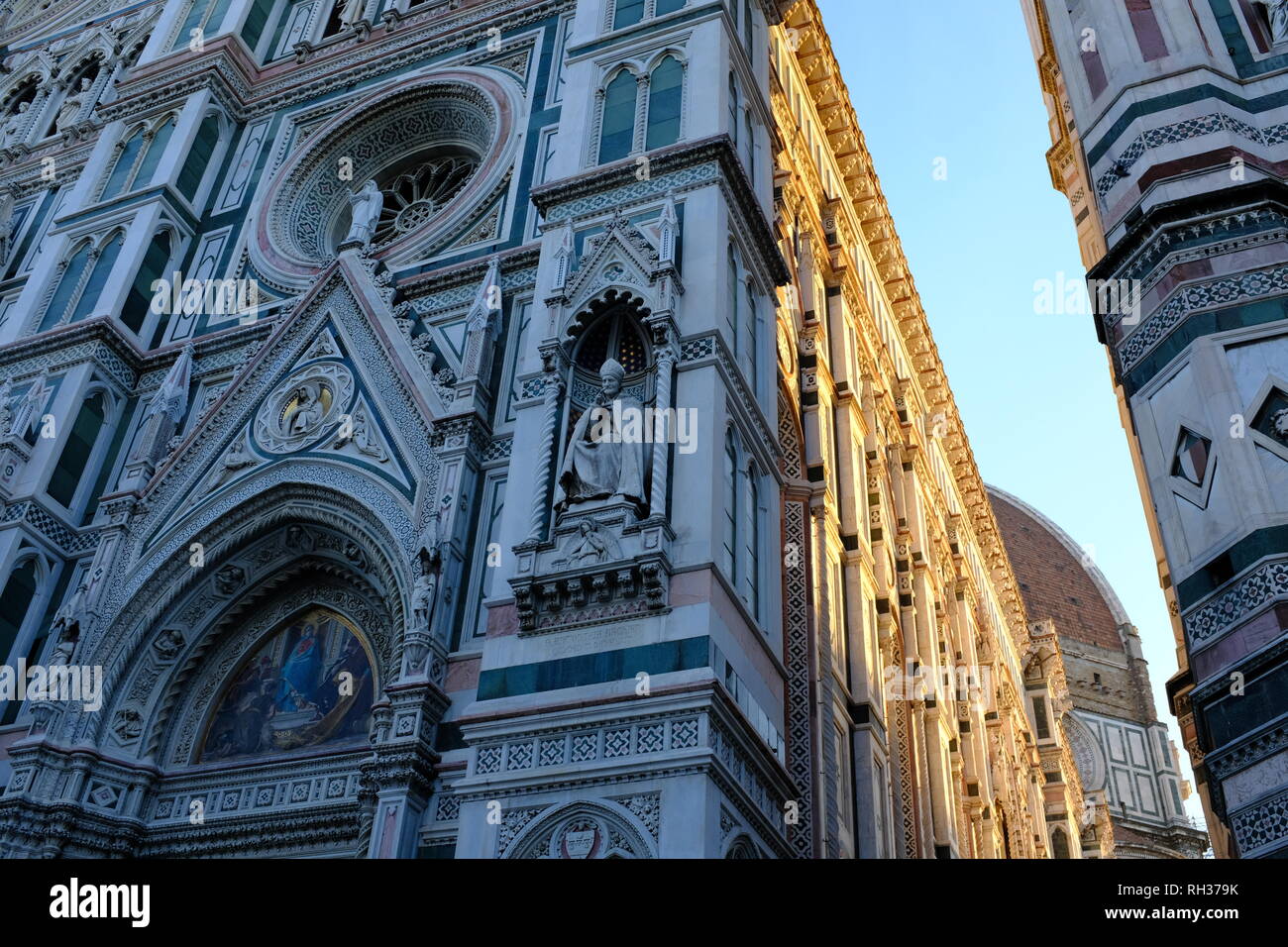Florence Cathedral Duomo and rose window Italy Stock Photo - Alamy
