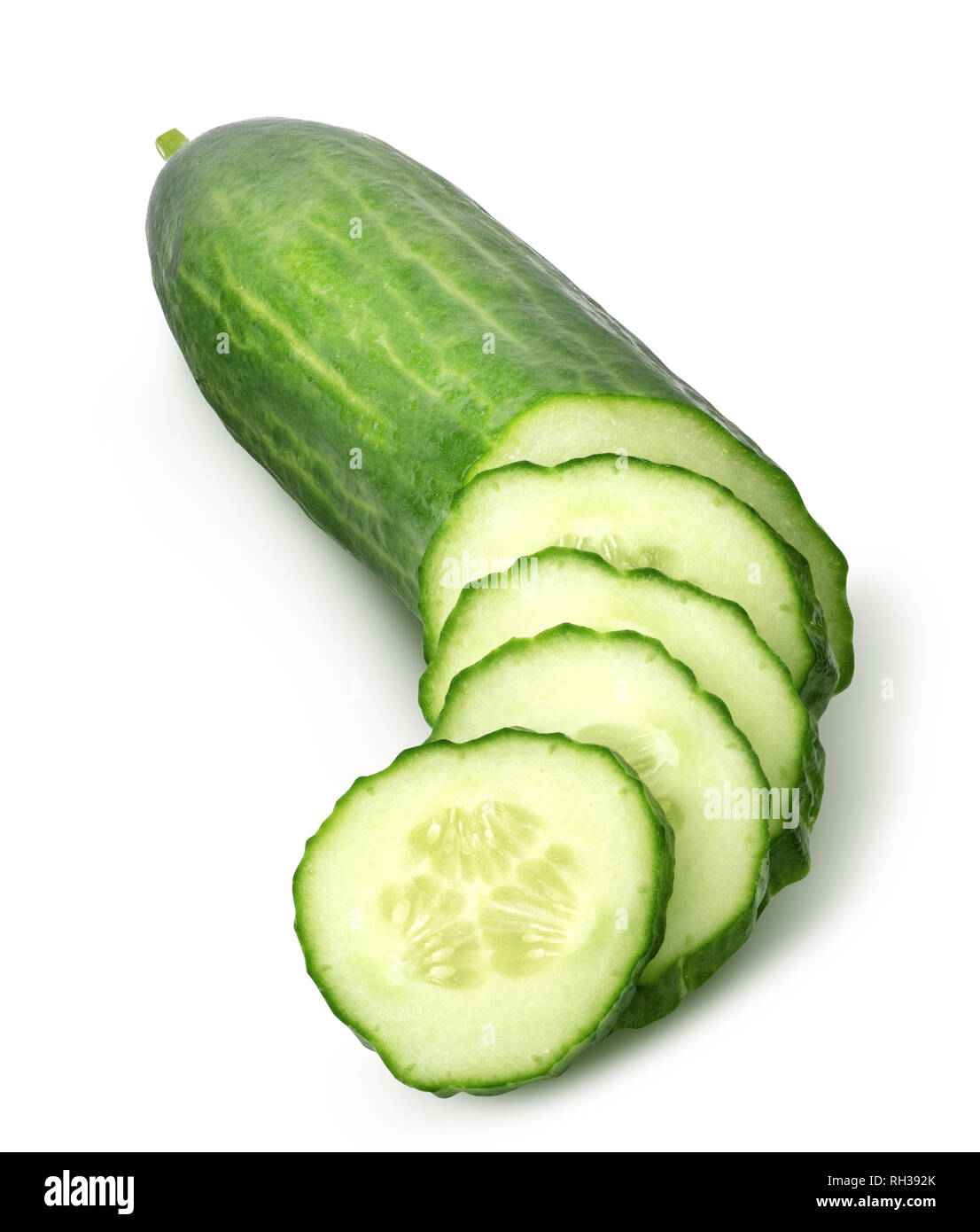 Fresh cucumber isolated on white background. Clipping path Stock Photo ...