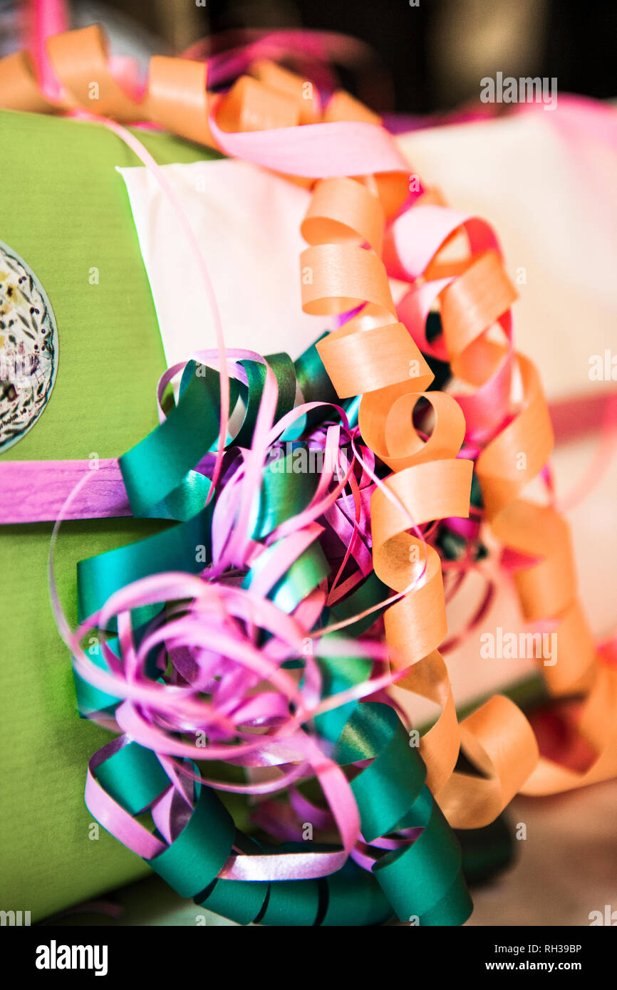 Curled ribbons close up hi-res stock photography and images - Alamy