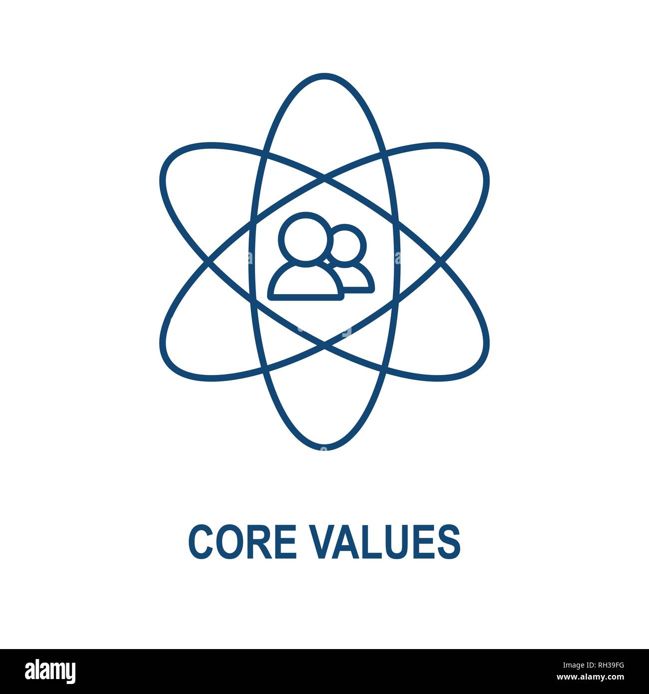 Core Values Outline / Line Icon Conveying Integrity & Purpose Stock Vector Image & Art - Alamy